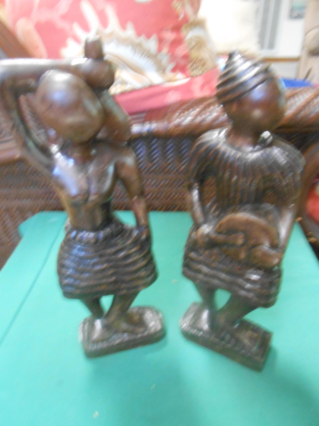 Pair AFRICAN Ebony Wood Statues - Etsy