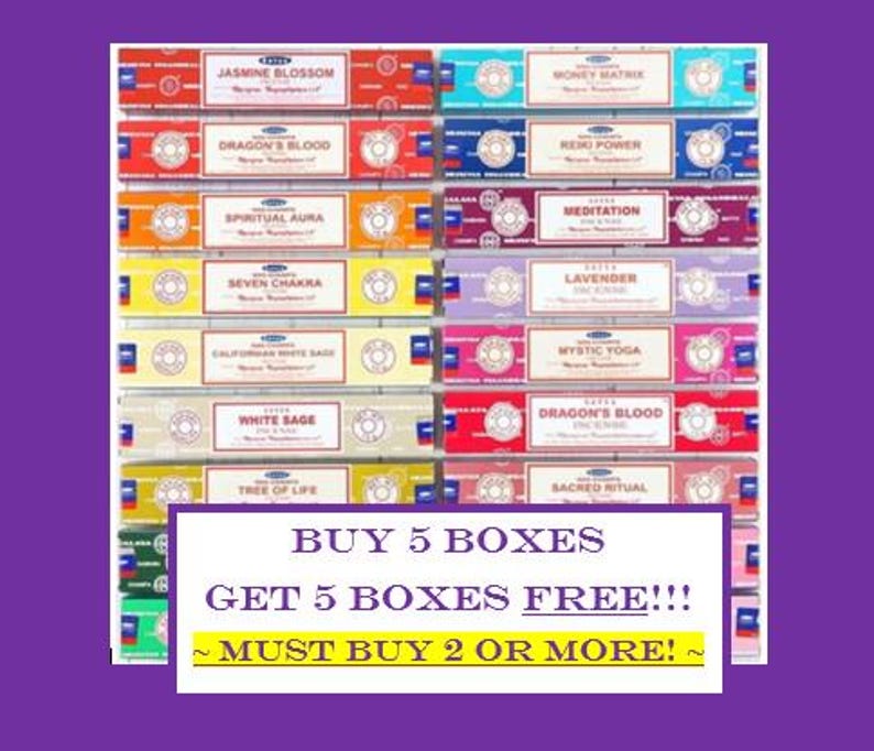 Incense Sticks: Satya Incense Sticks BUY 5 Boxes & GET 5 Boxes FREE ...