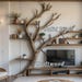 Nature-inspired Tree TV Console – Modern Rustic Wall Shelf - Etsy