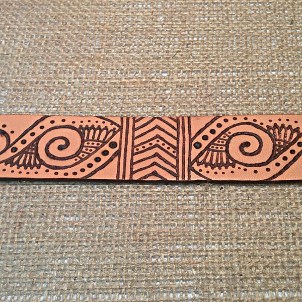 Pyrography Bracelet - Etsy