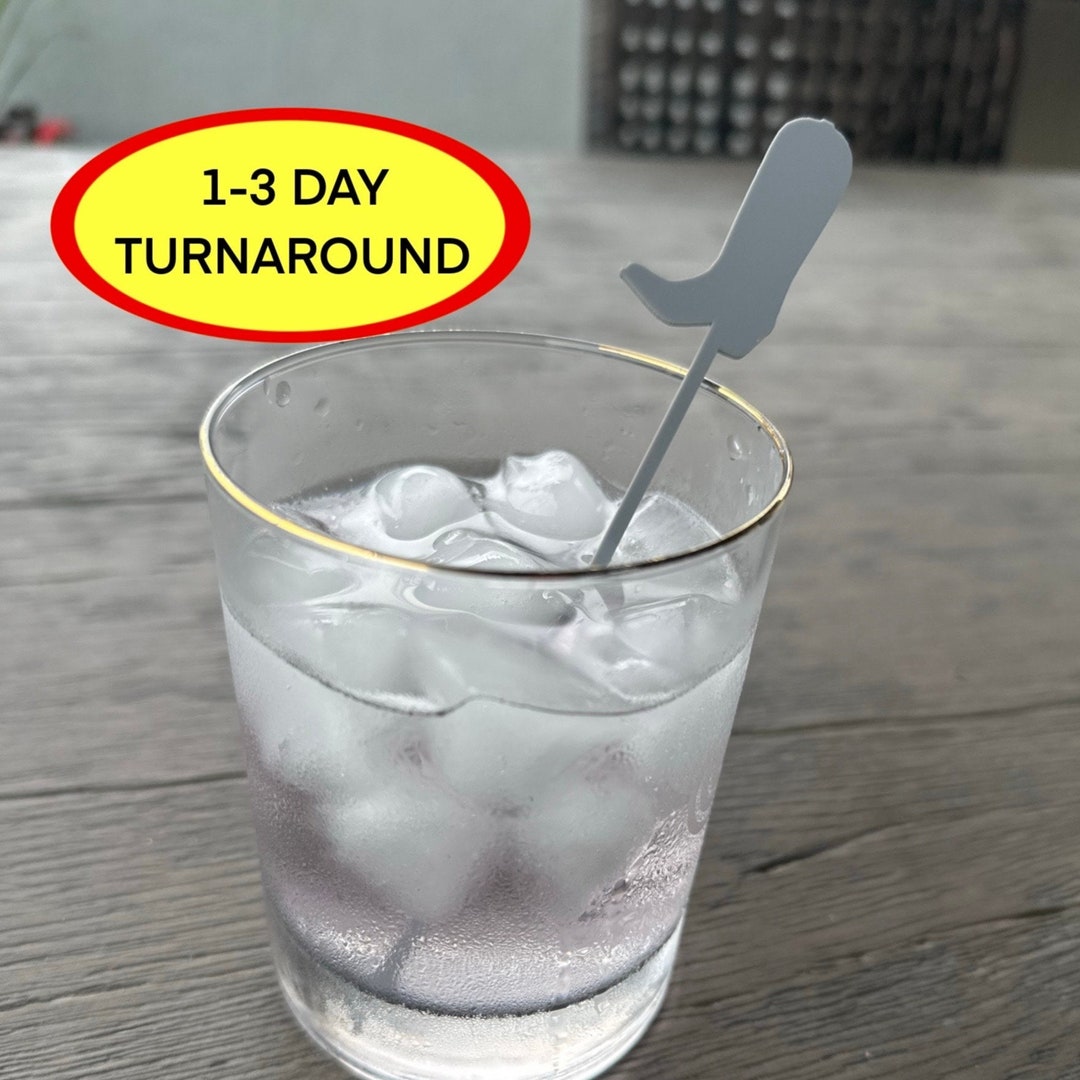 Custom Cowboy Boot Drink Stirrers: Personalized Cocktail Swizzle Sticks ...