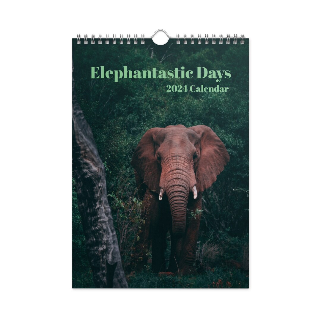 Elephantastic Days 2024 Calendar 2024 Calendar Elephant - Etsy UK
