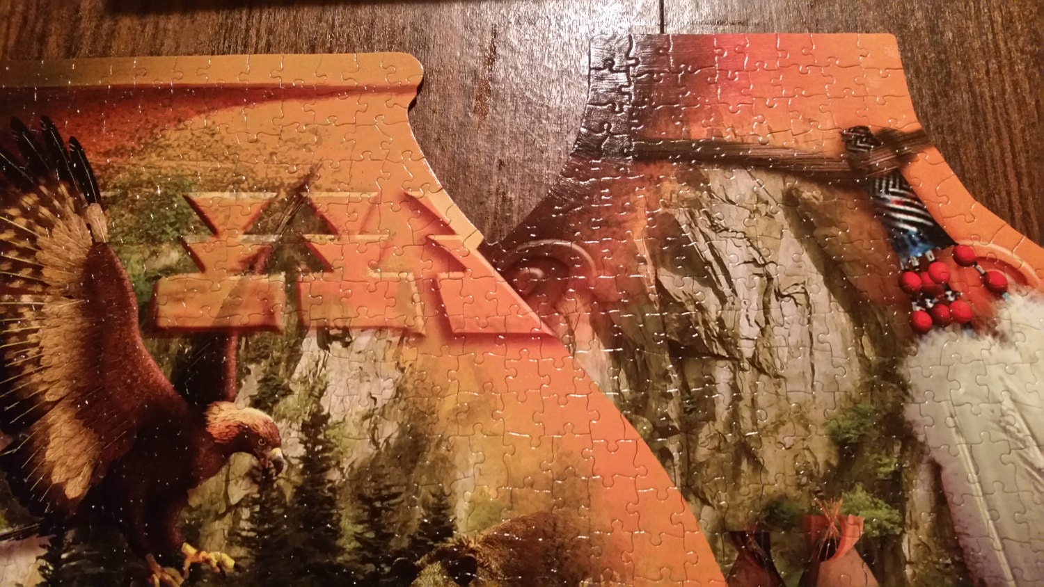 Pot Shaped Custom Framed Puzzle Wall Art. 1000pc Sunsout Indian Pots ...