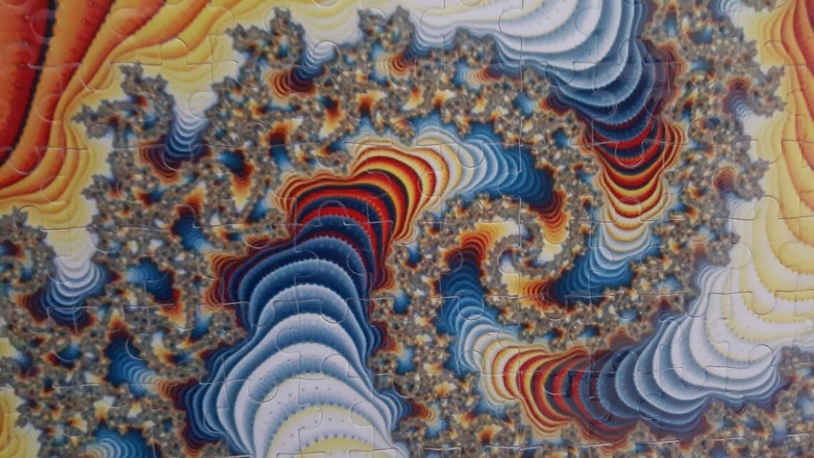 Primary Color Fractal Design 1000pc Puzzle Wall Art, Professionally ...