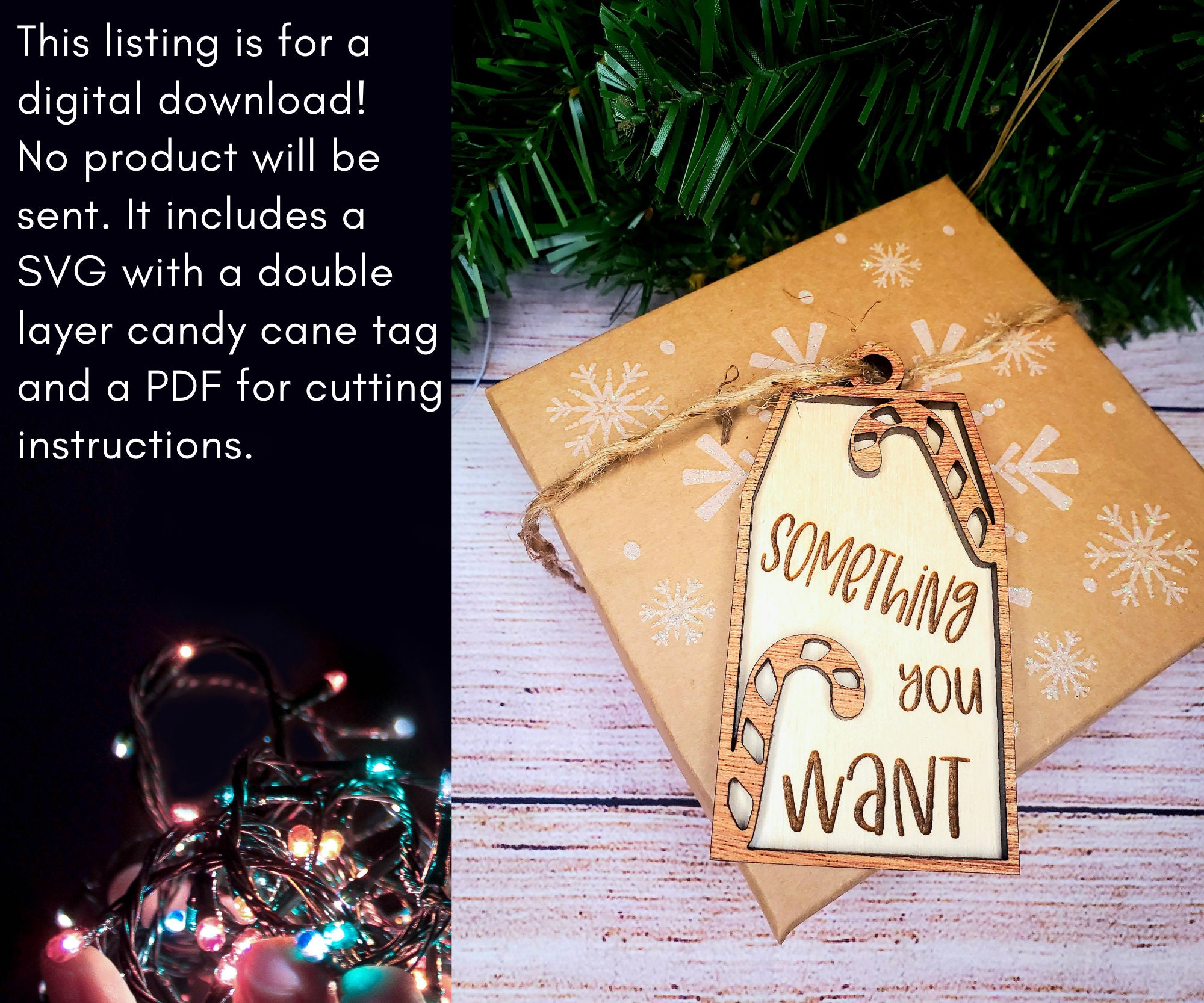 Christmas Gift Tag Svg, File for Glowforge, Laser Cutting SVG, Stocking ...