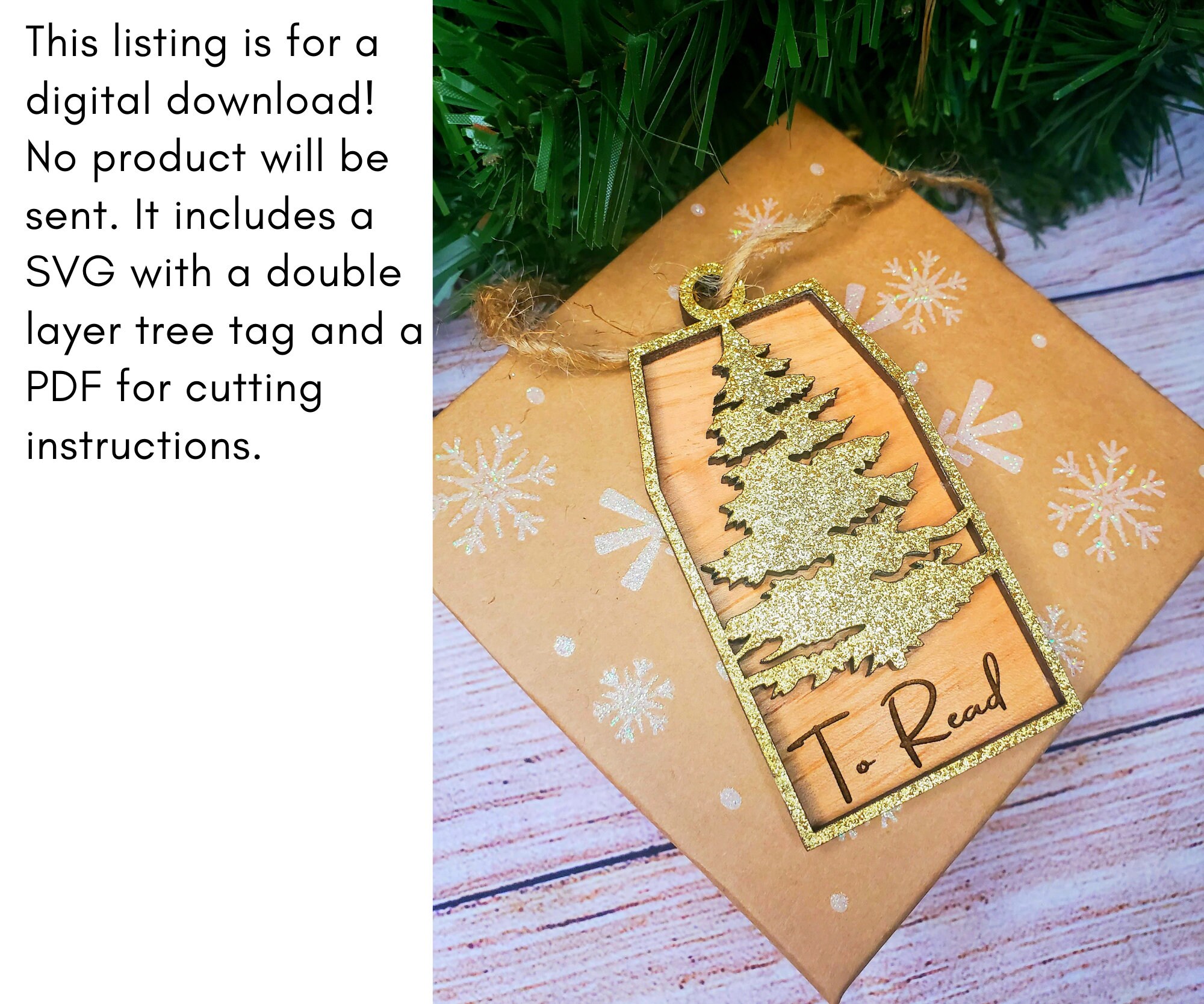 Christmas Gift Tag Svg, File for Glowforge, Laser Cutting SVG, Stocking ...