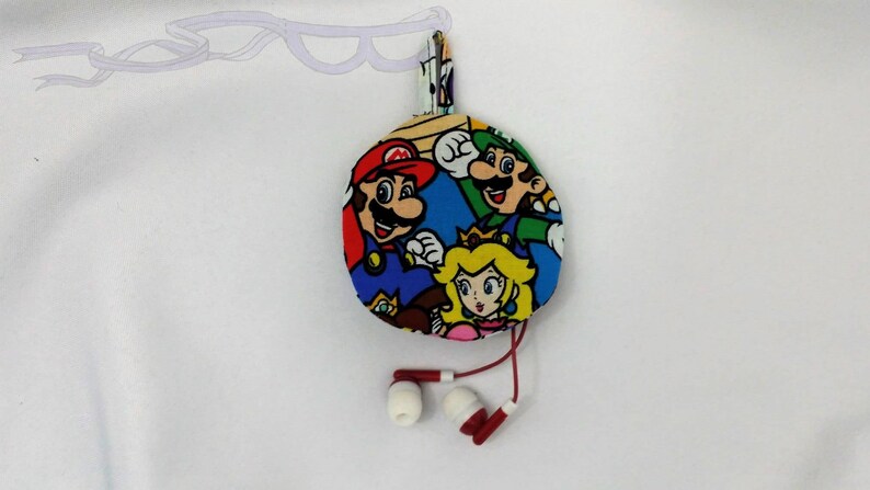 Ear Bud Holder Made With Super Mario Fabric. Nintendo Cotton | Etsy