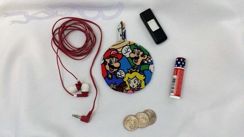 Ear Bud Holder Made With Super Mario Fabric. Nintendo Cotton | Etsy