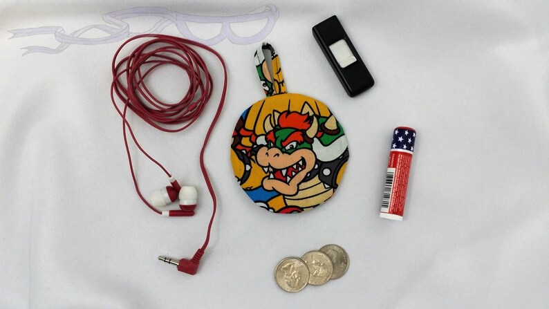 Ear Bud Holder Made With Super Mario Fabric. Nintendo Cotton | Etsy