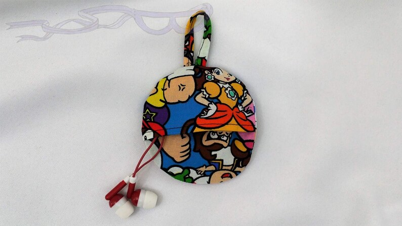 Ear Bud Holder Made With Super Mario Fabric. Nintendo Cotton | Etsy