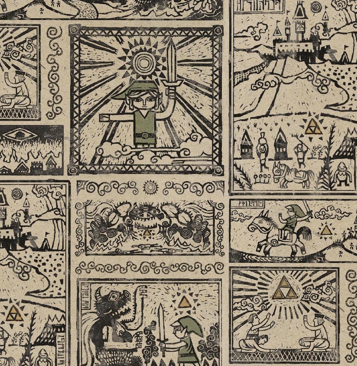 Legend of Zelda Nintendo Fabric Made Into a Cotton Throw - Etsy Canada