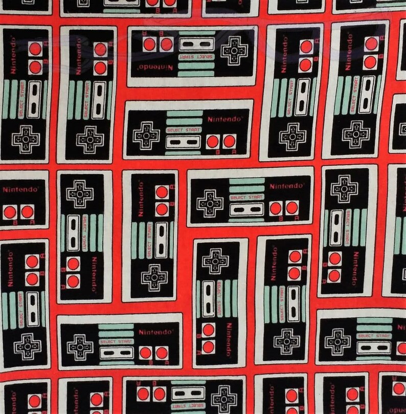 Nintendo Entertainment System controller fabric made into a | Etsy