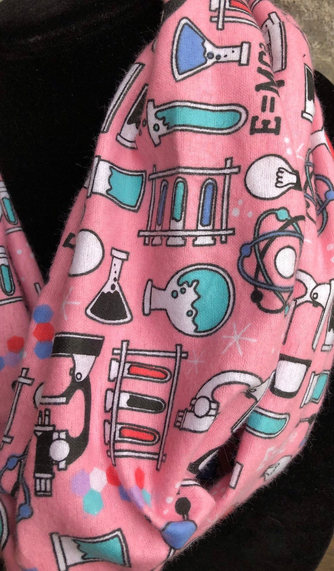 Science Theme Infinity Scarf Science Scarf Medical Scarf - Etsy