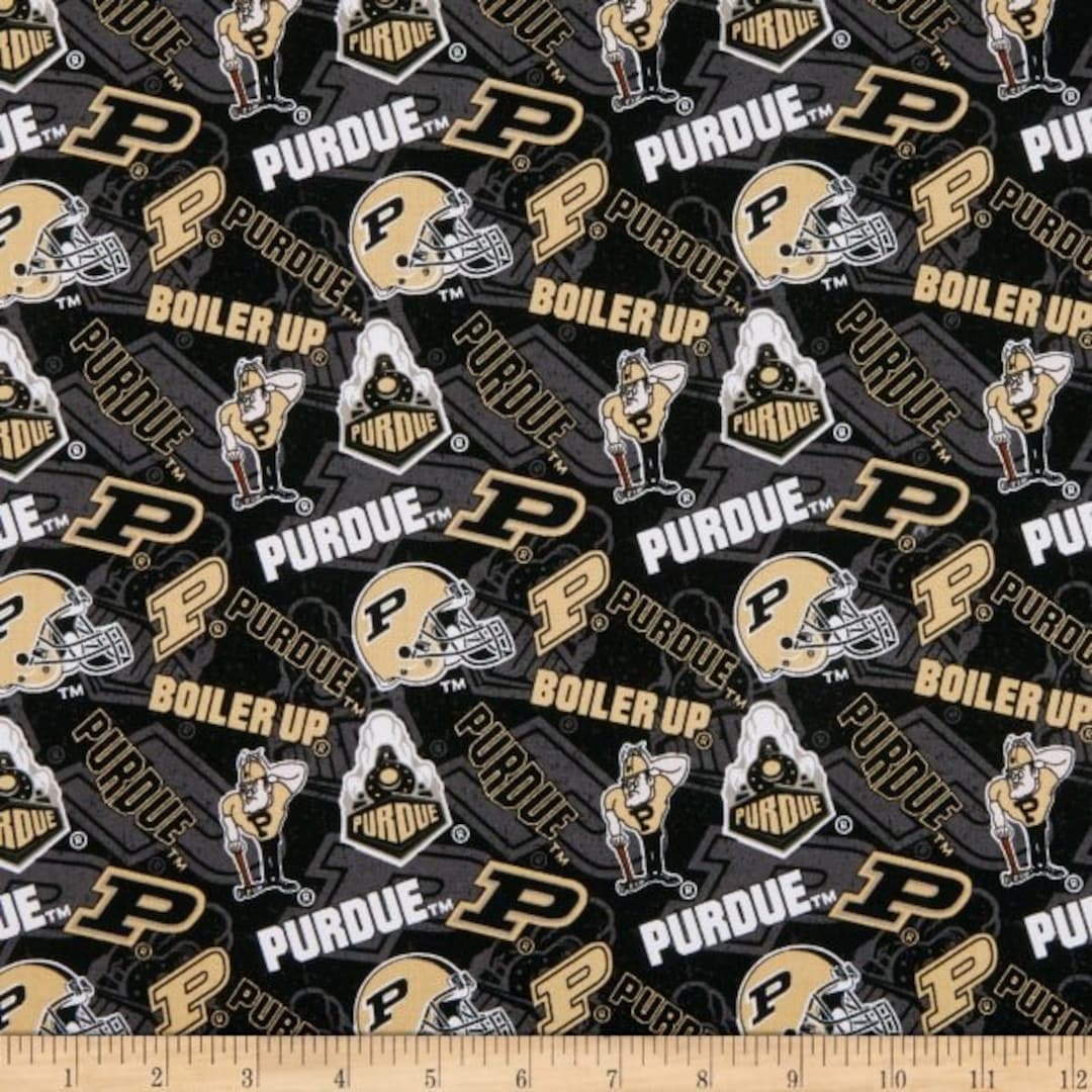 Purdue University Fabric Purdue University Fabric by the - Etsy