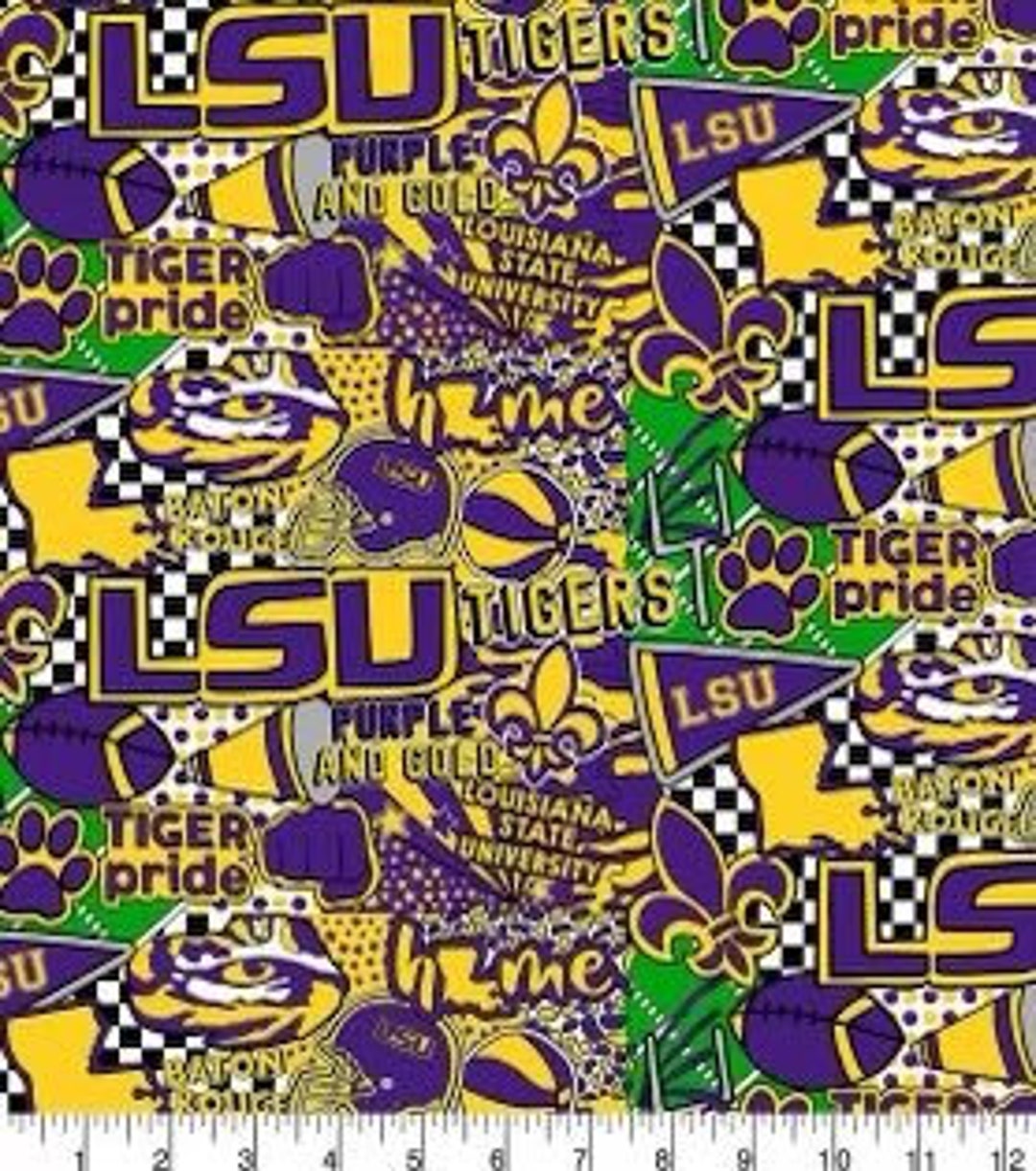 Louisiana State University Fabric, LSU Fabric by the Yard, Louisiana ...