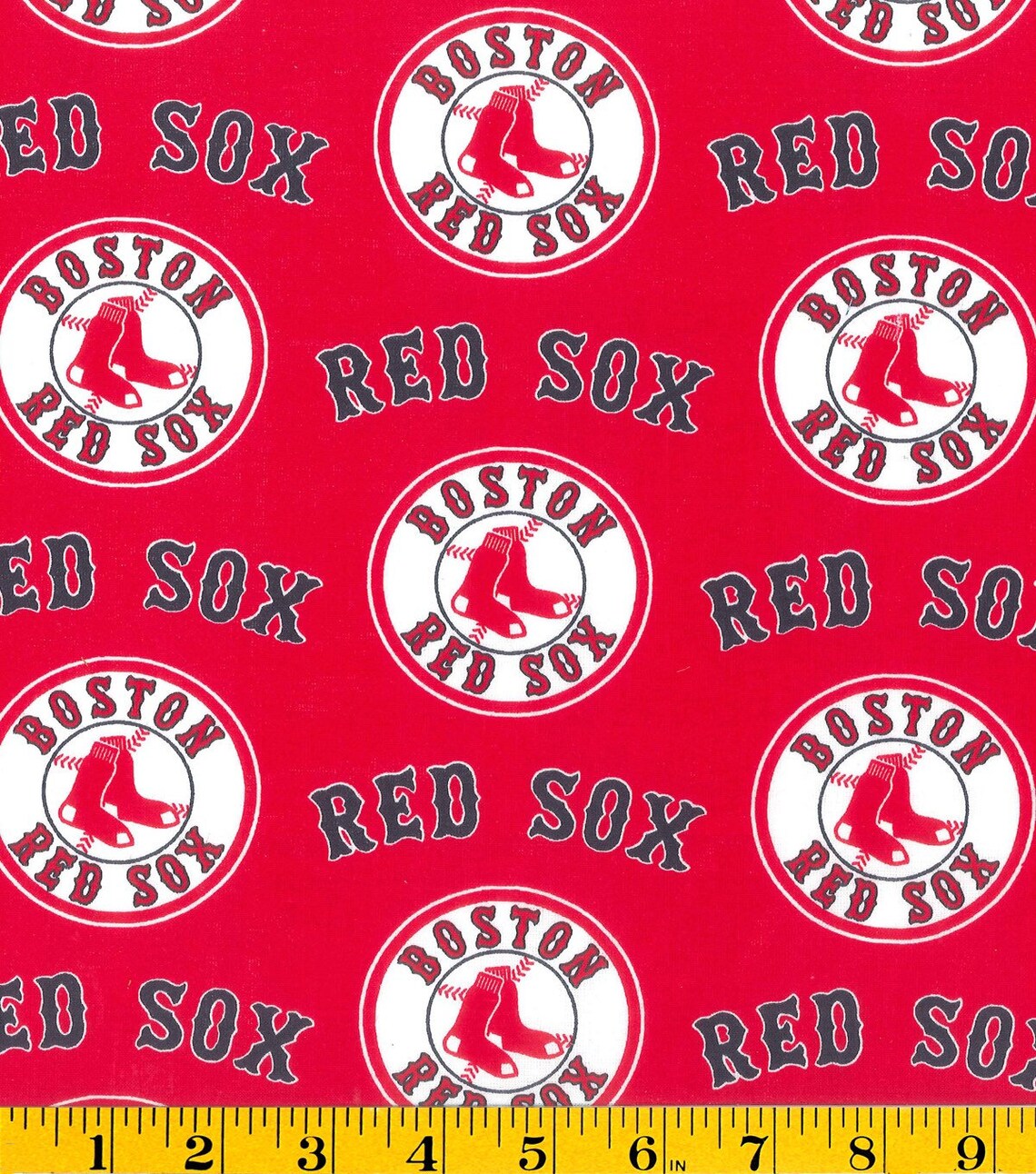 Boston Red Sox Fabric Boston Red Sox Fabric by the Yard MLB | Etsy