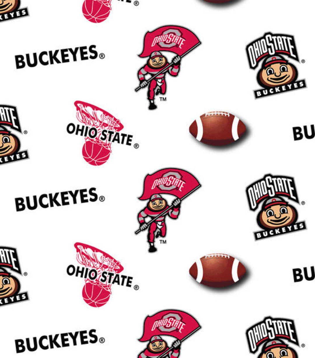 Ohio State Fabric, Ohio State Fabric by the Yard, OSU Cotton Fabric ...