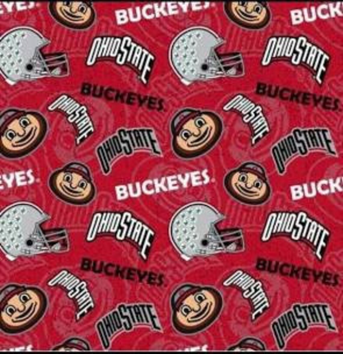 Ohio State fabric Ohio State fabric by the yard OSU cotton | Etsy