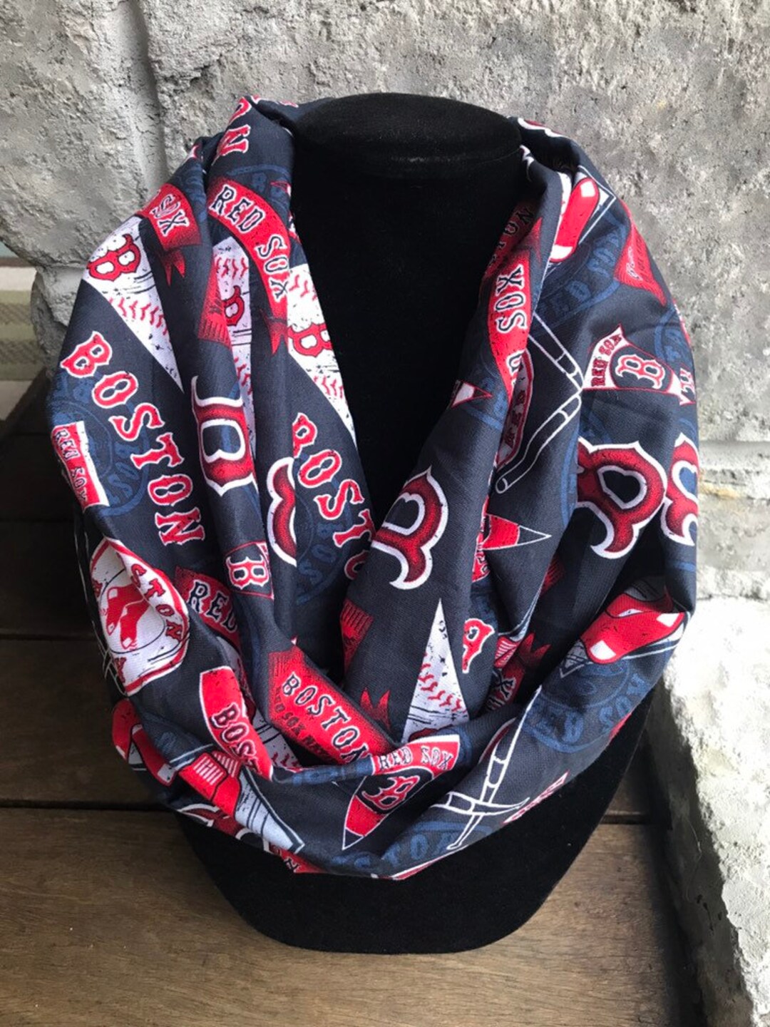 Boston Red Sox Womens Infinity Scarf Boston Red Sox Gift - Etsy