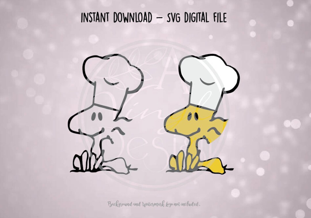 SVG Digital File - Woodstock Chef - Includes One Color Design AND Three ...