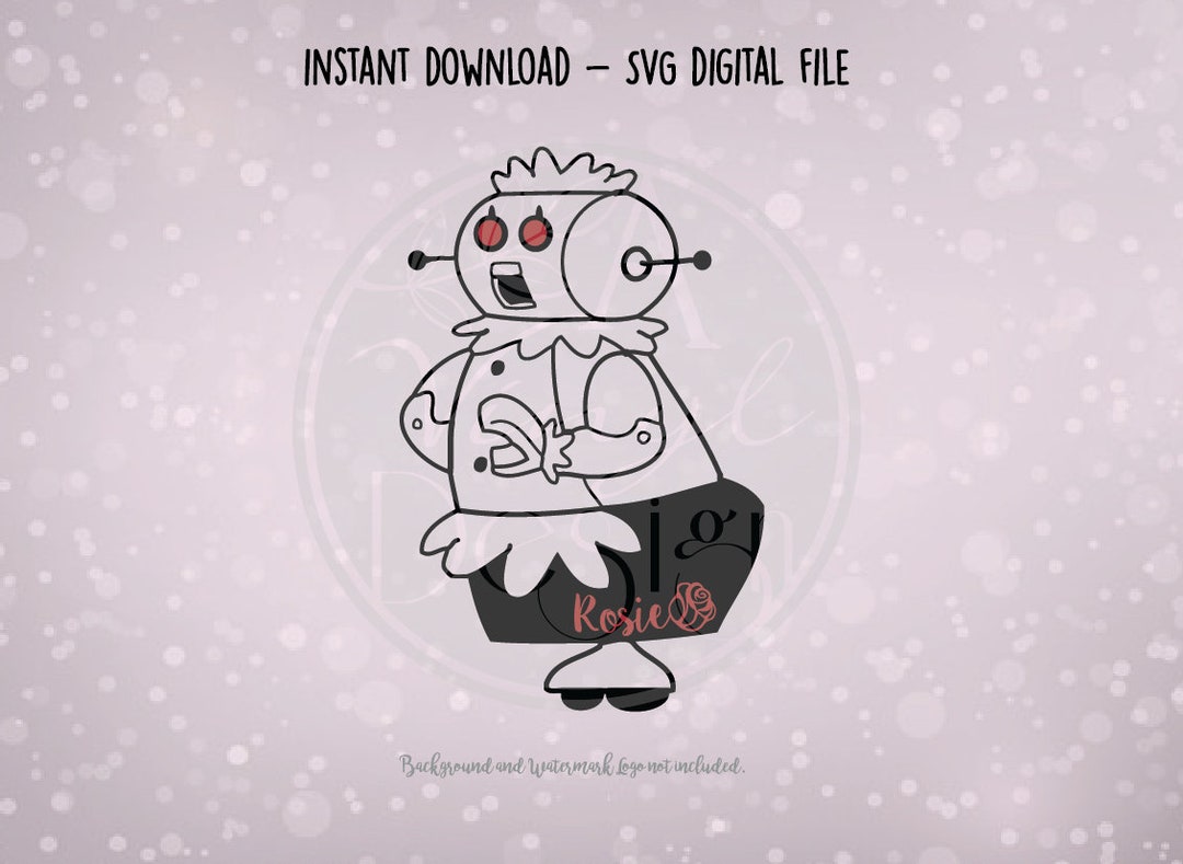 SVG Digital File - Rosie Robot | One and Two Color Option Included - Etsy