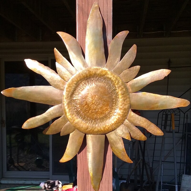Copper Sun Wall Art - Etsy