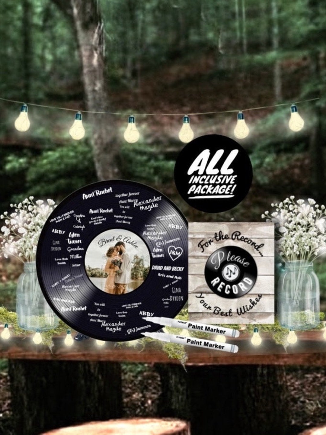 Wedding Guest Book Alternative Wedding Guest Book Idea, Custom Record ...