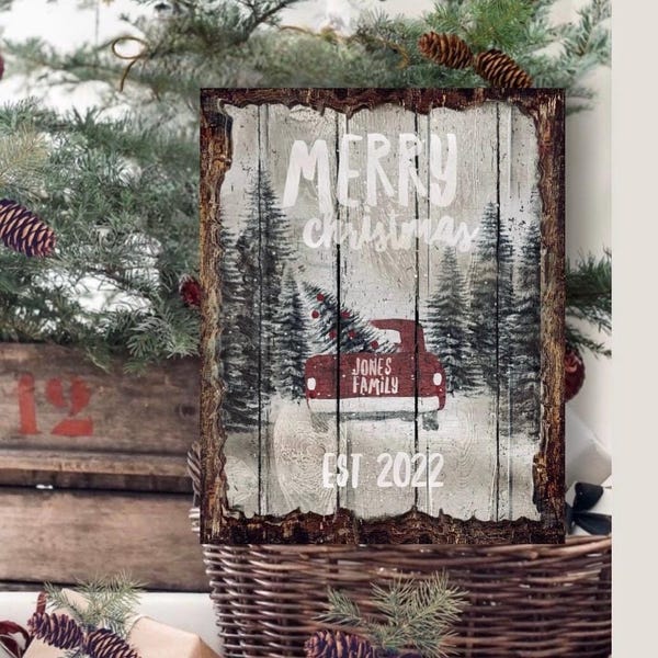 Christmas Personalized Sign - Etsy