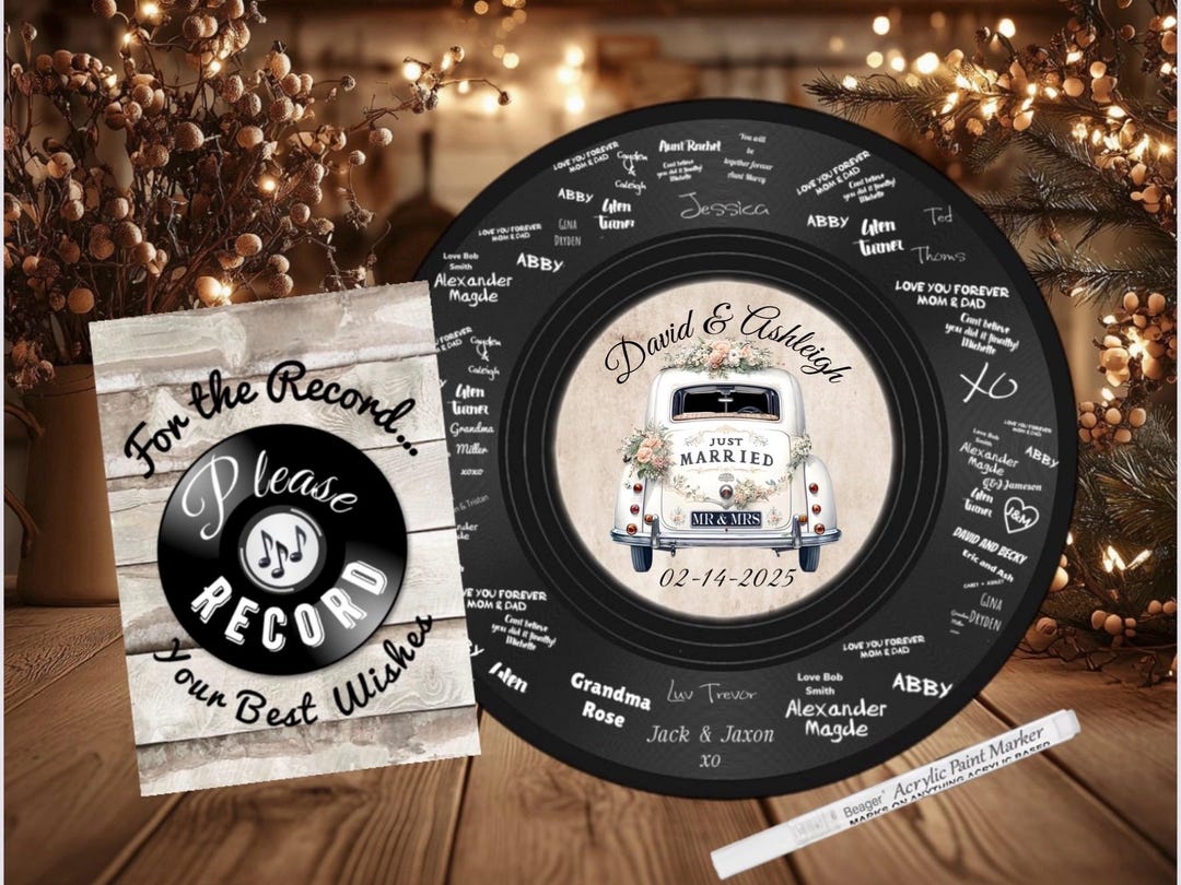Wedding Guest Book Alternative Wedding Guest Book Idea, Custom Record ...