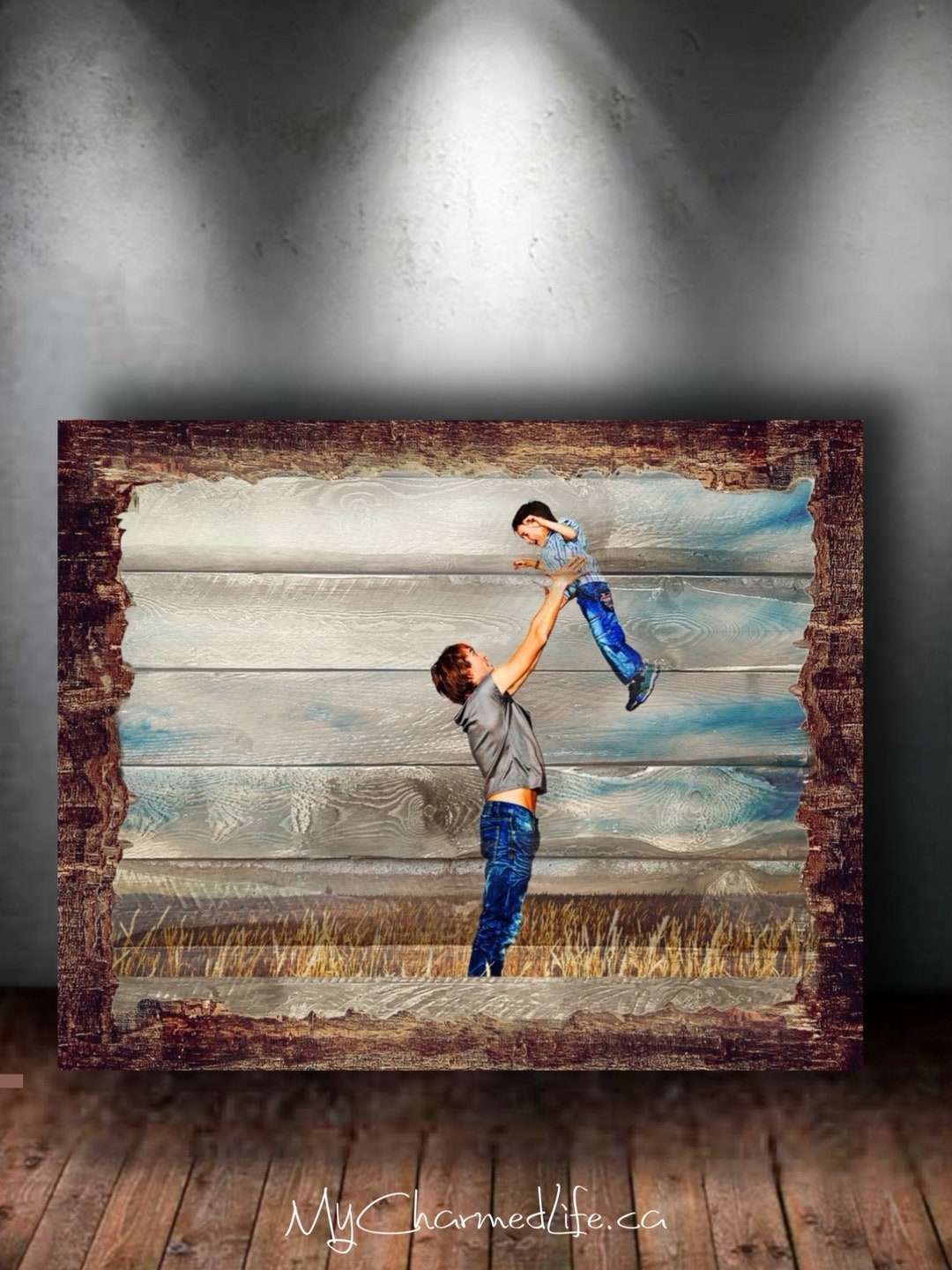 Wood Framed Photo Custom Photo Print Picture on Wood Photo on Wood Wood ...