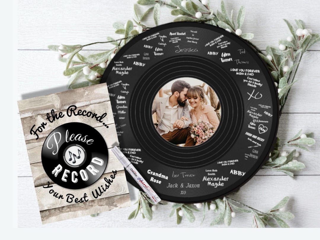 Wedding Guest Book Alternative Wedding Guest Book Idea, Custom Record ...