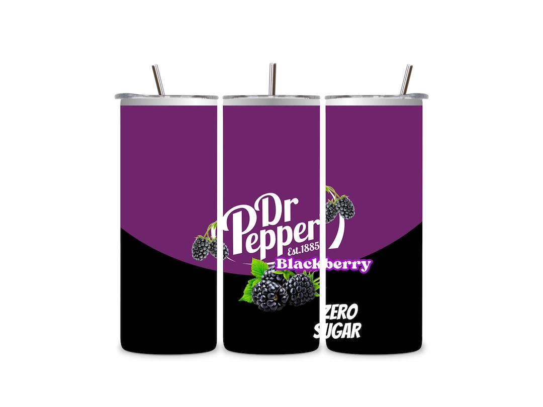 Digital PNG Dr.pepper Blackberry Zero Sugar With Blackberries 20oz Tall ...