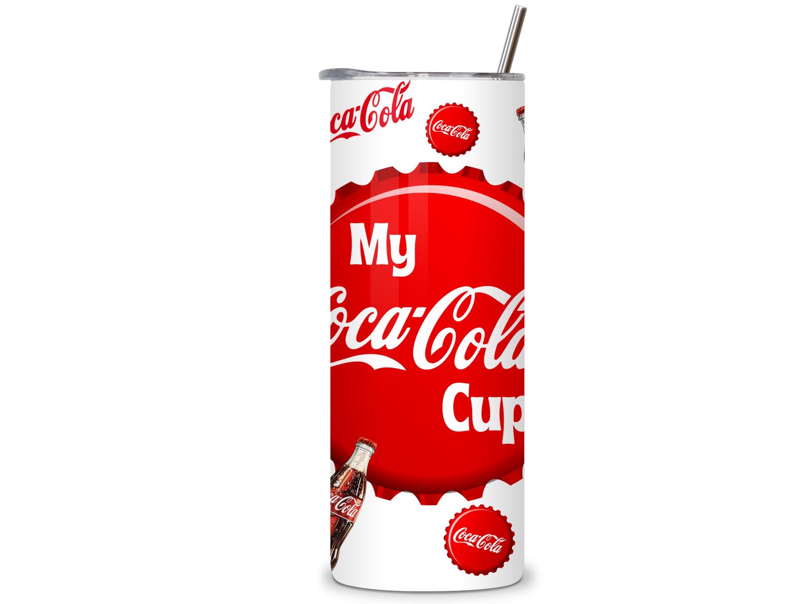 Coca-cola Tumbler Wrap: Bubbles & Bottle Caps PNG (digital Download) - Etsy