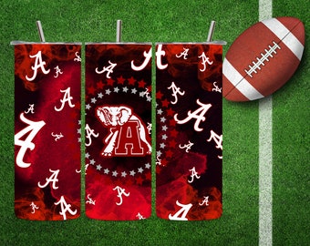 Digital PNG Alabama Crimson Tide With A's and Elephant Heads Tumbler ...