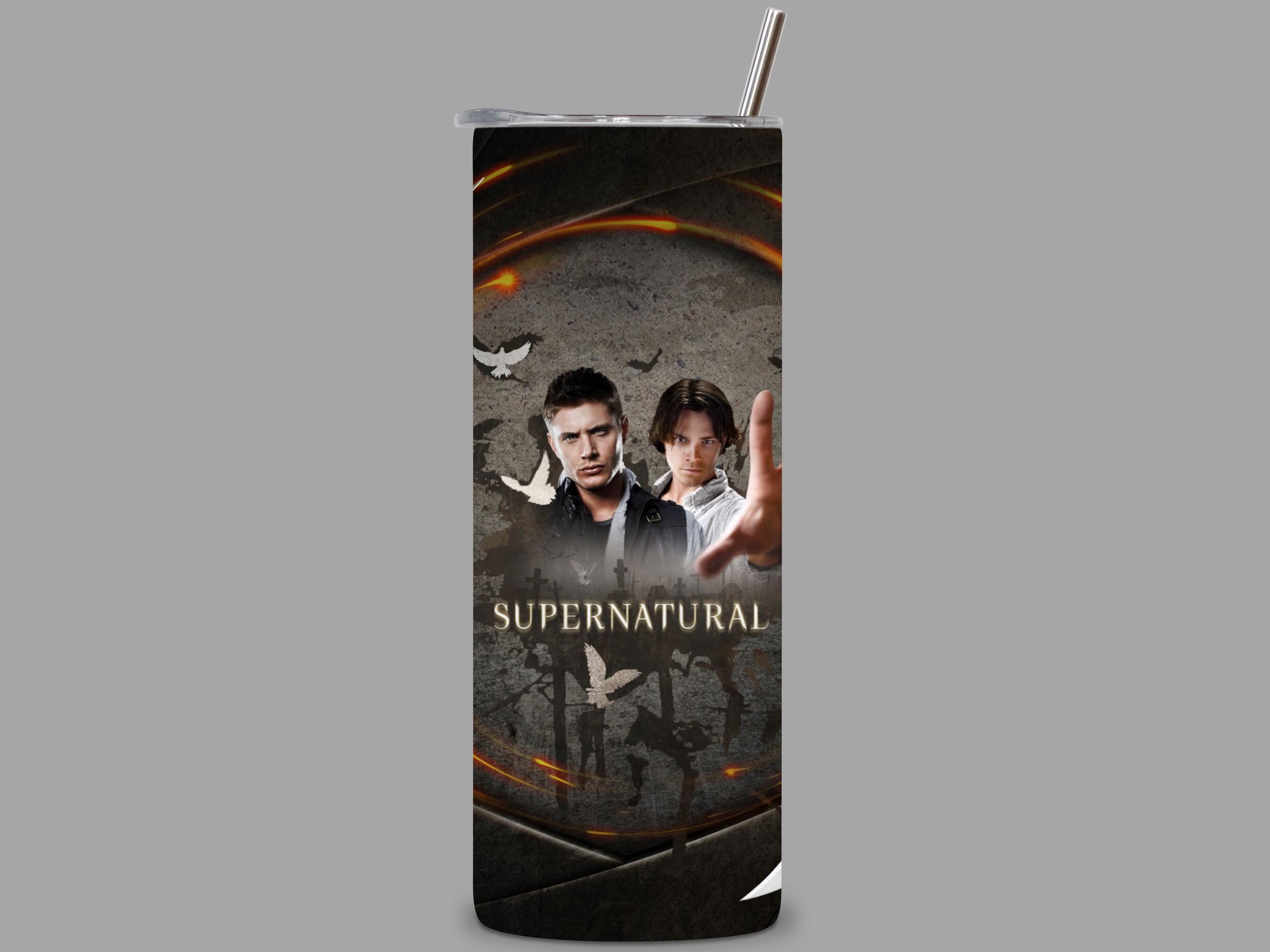 Supernatural Dean and Sam Tumbler, Angel Demon Blades PNG (digital ...