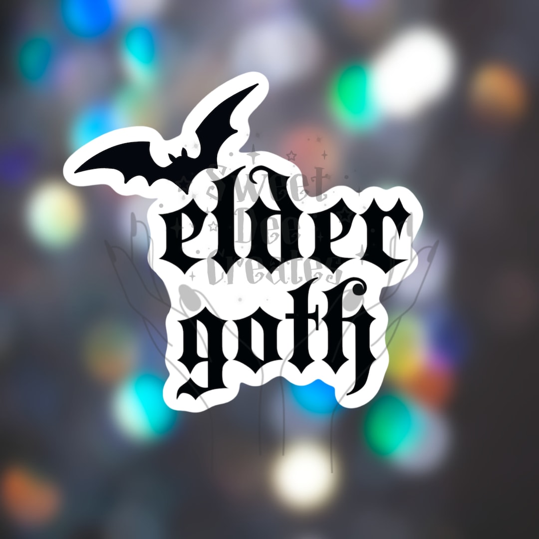 Elder Goth Holographic Vinyl Sticker - Etsy