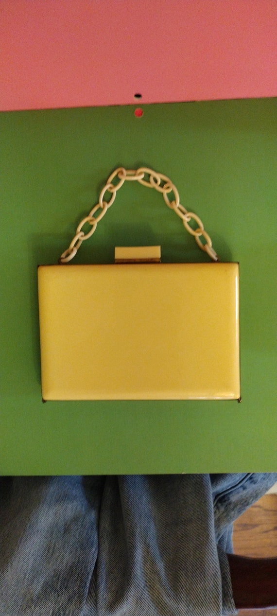 1940's Art Deco Ivory / Pale Yellow Bakelite Evening … - Gem