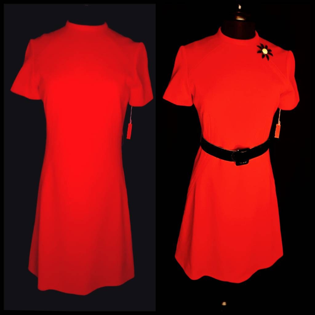 VOLUP 1960's NOS Cherry Red Mod Dress / A-line / 60s - Etsy