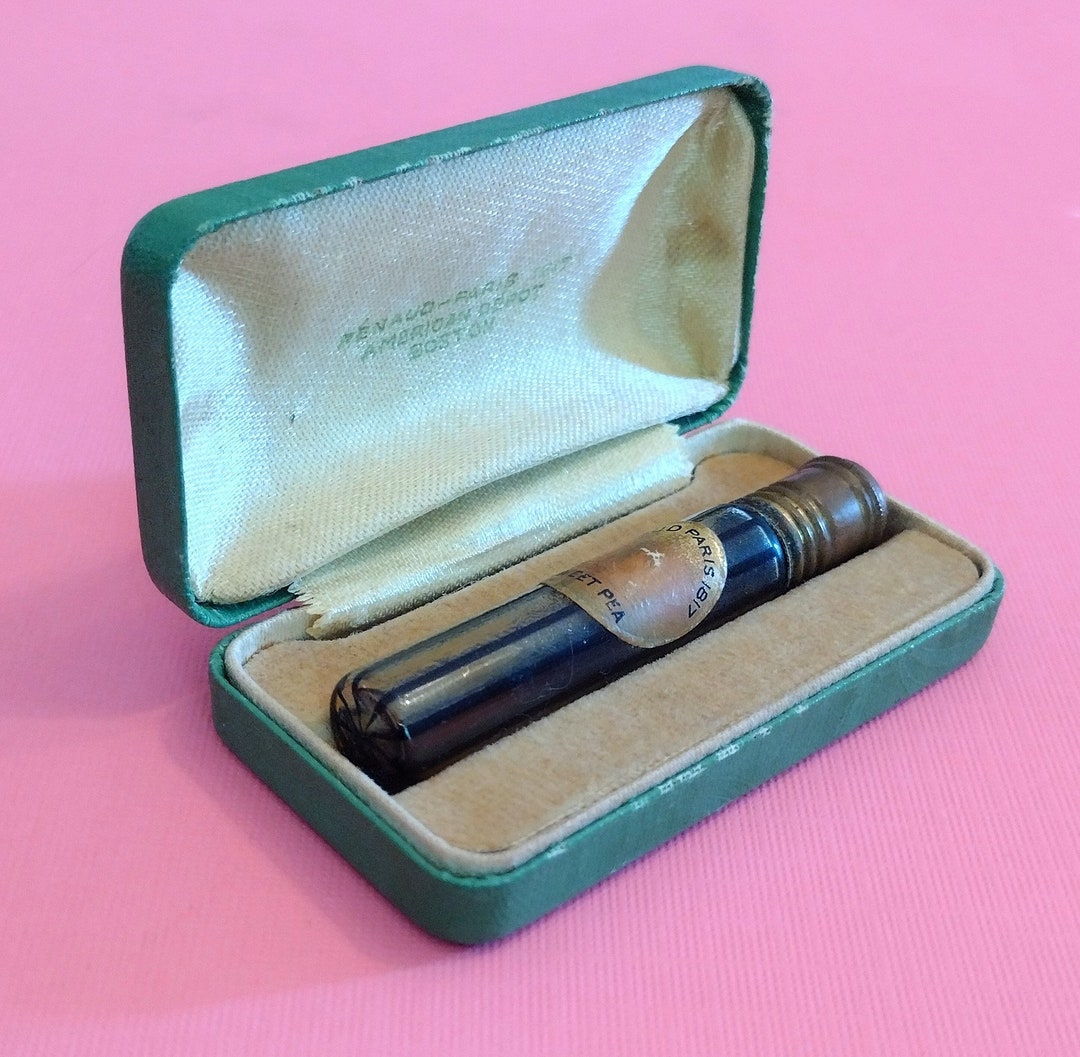 1920's Mini Renaud Paris Sweet Pea Perfume Glass Bottle / Art Glass ...