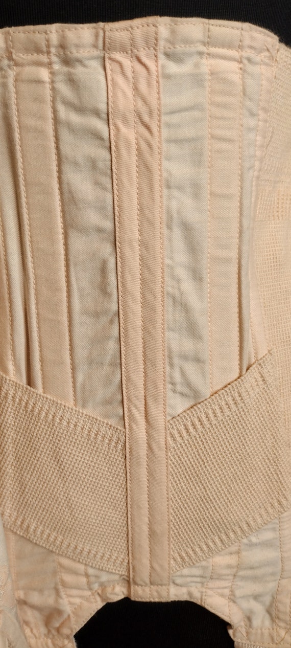 1920's 30s Full Girdle with Boning & Garters / Size 3… - Gem