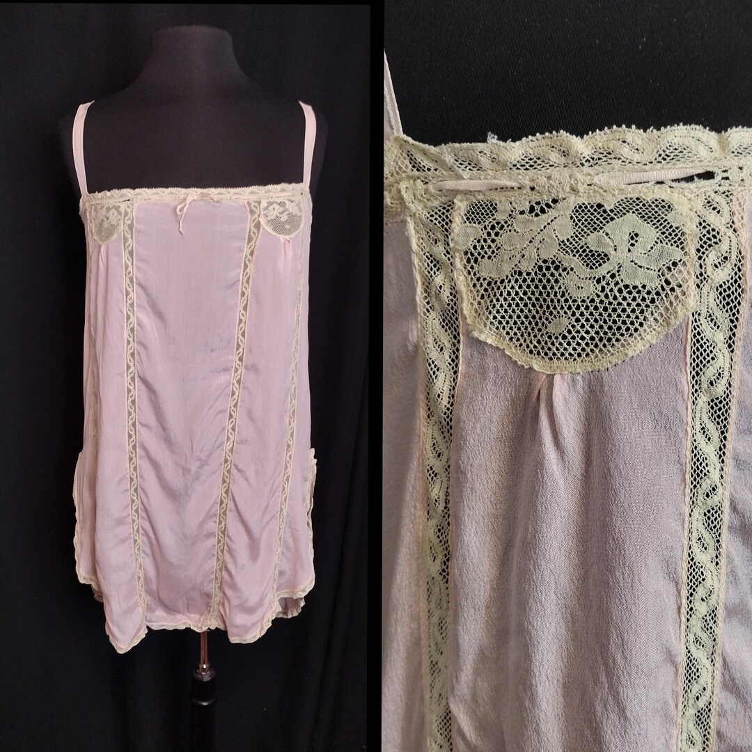 1920's 20s Pink Silk Step in Lingerie / Flapper / Pin Up - Etsy