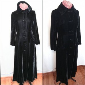 1930's / 1940's Black Velvet Opera Coat / Dress Coat / - Etsy
