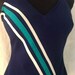 Mod Bathing Suit / Swimsuit Swimwear/ Navy Blue One Peice / - Etsy