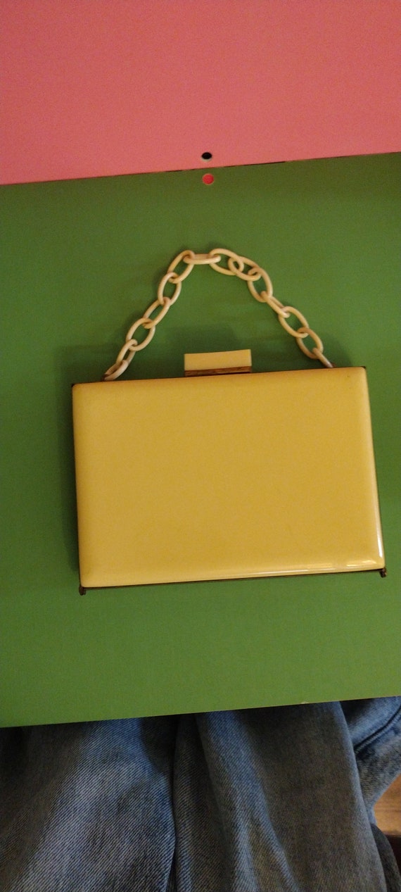 1940's Art Deco Ivory / Pale Yellow Bakelite Evening … - Gem