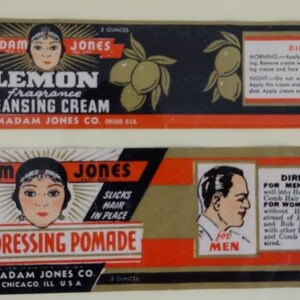 1930s 40s SET of 10 Valmor Product Labels / Art Deco / Madam Jones ...