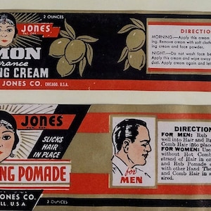 1930s 40s SET of 10 Valmor Product Labels / Art Deco / Madam Jones ...