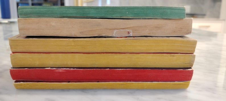SET of 6 1950's 60s Pulp Fiction Paperback Books / Scifi Detective ...