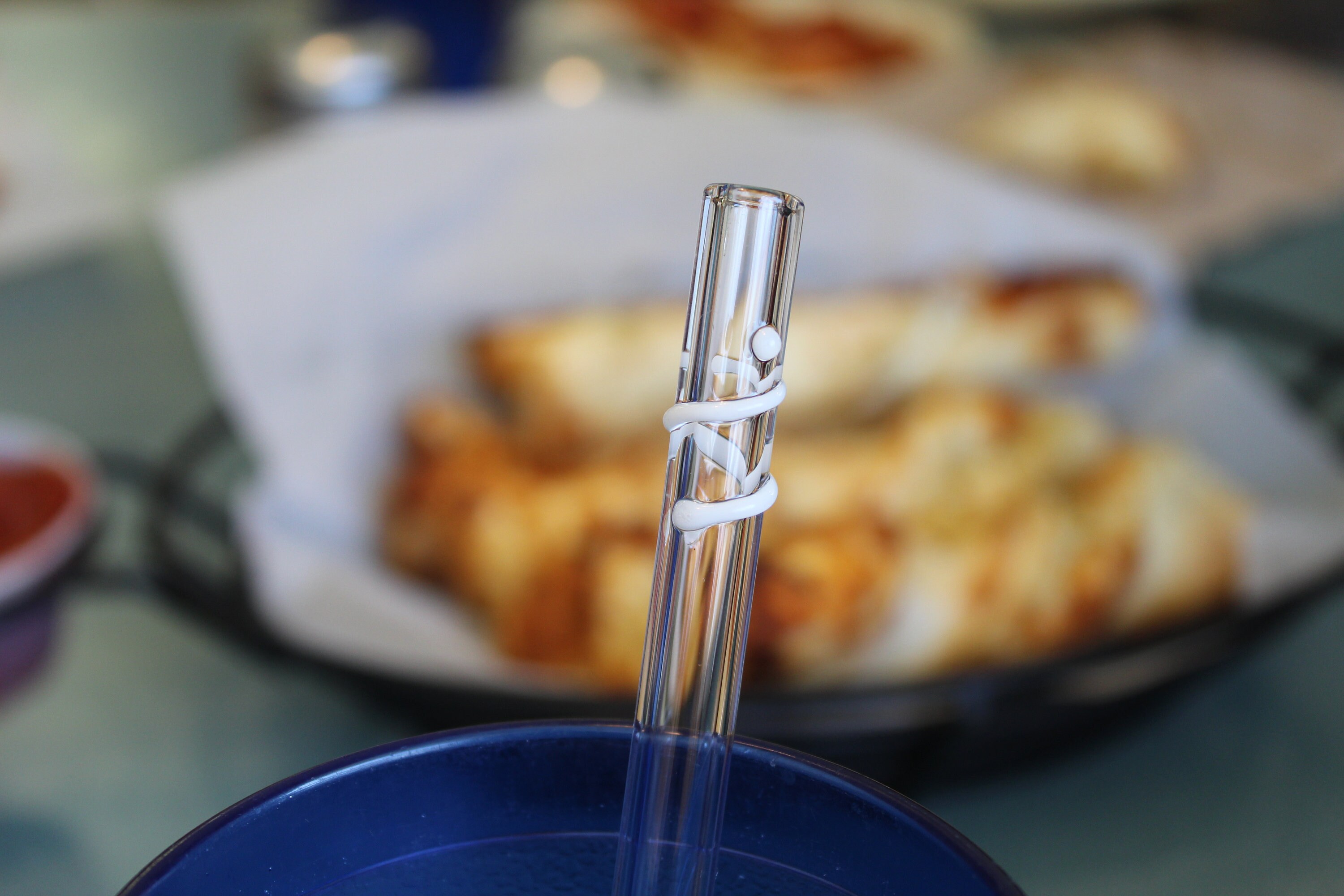 Custom Spiral Wrap Accent Glass Straw -eco-friendly - Reusable ...