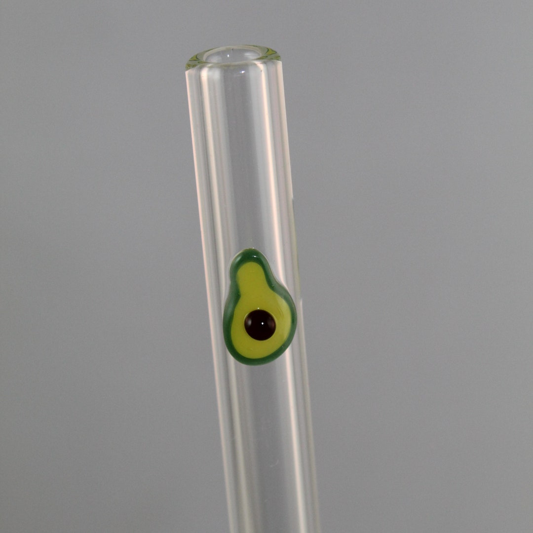 Avocado Reusable Glass Straw-ecofriendly-handmade - Etsy