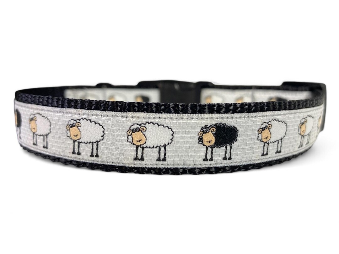 Sheep - Grey - Dog Collar - 3/4" Wide - Etsy